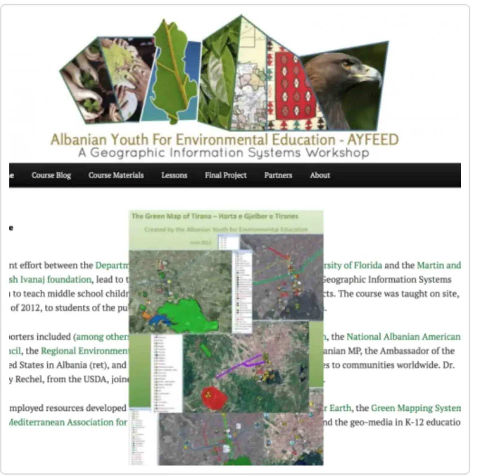 Tirana's Youth Green Map, in ArcGIS Explorer | GreenMap.org